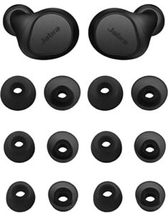 rqker ear tips compatible with jabra elite 7 pro elite 7 active earbuds, 6 pairs s/m/l sizes soft silicone ear tips earbud covers eartips compatible with jabra elite 7 pro elite 7 active, sml, gray