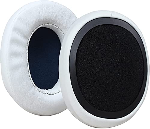 Rplacement Ear Pads Compatible with Skullcandy Crusher Wireless Crusher Evo Crusher ANC Hesh 3 Headphones Ear Cushions Headset Earpad Ear Cups Leather (White)