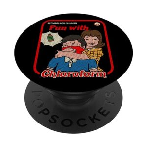 fun with chloroform vintage childgame horror goth punk popsockets standard popgrip