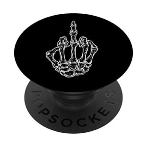 skeleton middle finger dark art gothic aesthetic horror goth popsockets swappable popgrip