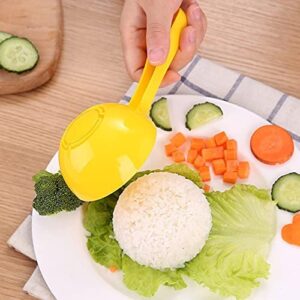 Rice Paddle Scoop Mold For Rice Ball Making, Non-stick Sushi Mold Rice Ball Scooper Rice Spatula Kitchen Gadge Yellow