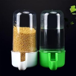 bird feeder water dispenser automatic bird feeder for cage, 2pcs bird feeder and drinker set for cage parrot budgie lovebirds cockatiel automatic feeding