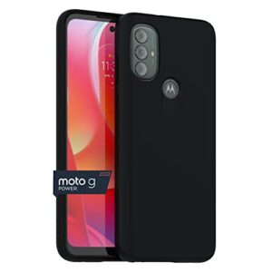 motorola moto g power (2022) protective case- precision fit, stylish shock absorbing phone cases - black