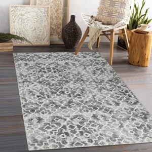 moynesa washable area rug- 3x5 moroccan entryway throw rug non-slip kitchen carpet runner modern geometric faux wool distressed accent mat soft floor rugs for living room bedroom dining