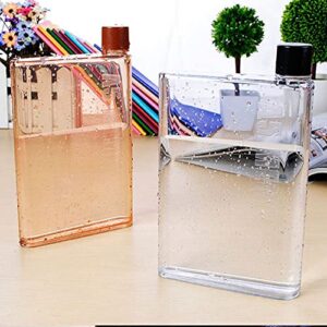 MNTT Food Grade Artistic Transparent A5/A6 420ml Portable Drinkware Water Bottle Drink Bottle Drinks Kettle(350ml,Transparent)