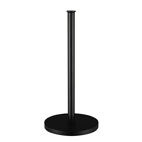 JQK Paper Towel Holder Stand Oil Rubbed Bronze, 304 Stainless Steel Kitchen Free Standing Paper Towel Dispenser Fits Standard and Jumbo Size ORB, PTH180-ORB