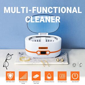 Ultrasonic Jewelry Cleaner, ENGiNDOT 600ML Professional Ultrasonic Cleaner Machine, Portable Household Cleaning Machine With Five Digital Timer for Eyeglasses, Watches, Earrings, Ring, Necklaces,Coins