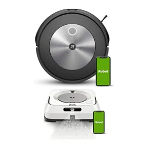 irobot roomba j7 (7150) wi-fi connected robot vacuum braava jet m6 robot mop bundle (2 items)