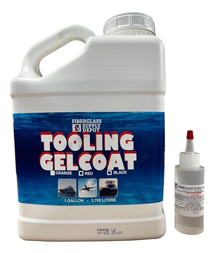 Fiberglass Supply Depot Inc. Orange Tooling Gelcoat Gallon with 60cc Hardener (MEKP)