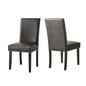 steve silver verano contemporary gray side chair