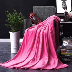 Textured Soft Blanket, Warm and Lightweight Throw Blanket, Soft Solid Color Warm Blanket Home Living Room Bedspread Cover Rug Sofa Decor - Pink