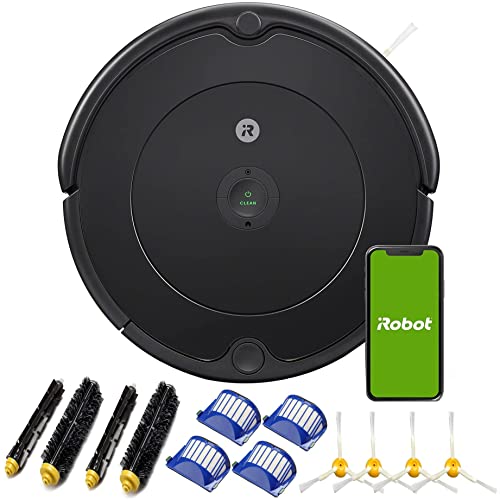 iRobot R694020 Roomba 694 WiFi-Connected Robot Vacuum for Carpets and Hard Floors Bundle with Replenishment Kit