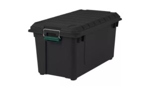 iris 82qt remington weather tight storage tote black