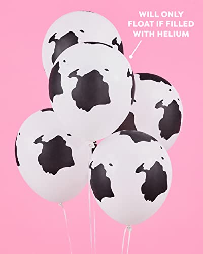 xo, Fetti Cow Print Latex Balloons - 25 pk, 12" | Bachelorette Party Decorations, Last Rodeo, Bridal Shower, Birthday Party, Baby Shower