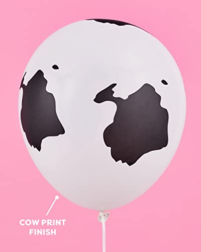 xo, Fetti Cow Print Latex Balloons - 25 pk, 12" | Bachelorette Party Decorations, Last Rodeo, Bridal Shower, Birthday Party, Baby Shower