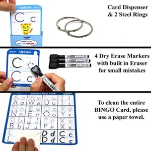 Think2Master Bingo & Flashcards. Alphabet, Numbers, Words (PreK, Kindergarten, 1st) Claim Squares By Writing On The Card. Educational Game for Families, Home School & Classrooms. Learn To Read & Write