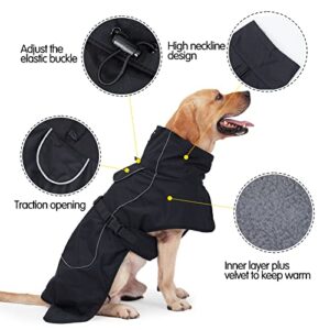 Dog Winter Jacket Cozy Reflective Waterproof Dog Winter Coat Windproof Warm Winter Dog Jacket Comfortable Dog Clothing for Cold Weather Unique Stylish for Large Dogs Walking Hiking Trave