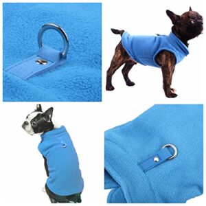 Oomiibe Winter Pet Dog Clothes Puppy Clothing French Bulldog Coat Pug Costumes Jacket Dog Cold Weather Coats for Small Dogs Chihuahua Vest (Small,Blue)