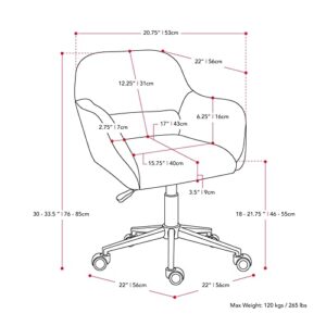 CorLiving Marlowe Fabric Upholstered Task Chair in Off White