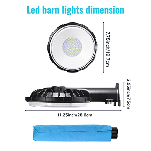 LED Barn Light 100W - 10000LM Dusk to Dawn Outdoor Lighting - 5000K Daylight - IP65 Waterproof Area Street Light with Photocell for Farmhouse Barns Garage Yard Warehouse Outdoor Security Lighting