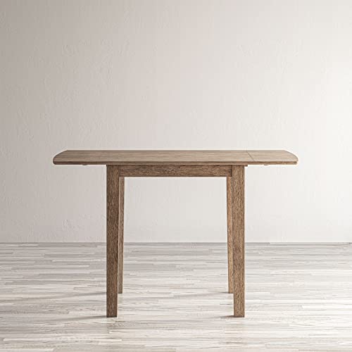 Jofran Eastern Tides Drop-Leaf Coastal Dining Table, Brushed Bisque