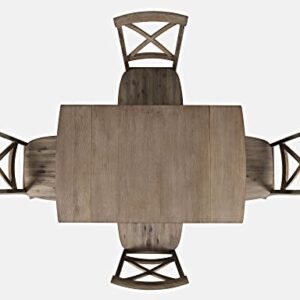 Jofran Eastern Tides Drop-Leaf Coastal Dining Table, Brushed Bisque