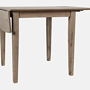 Jofran Eastern Tides Drop-Leaf Coastal Dining Table, Brushed Bisque