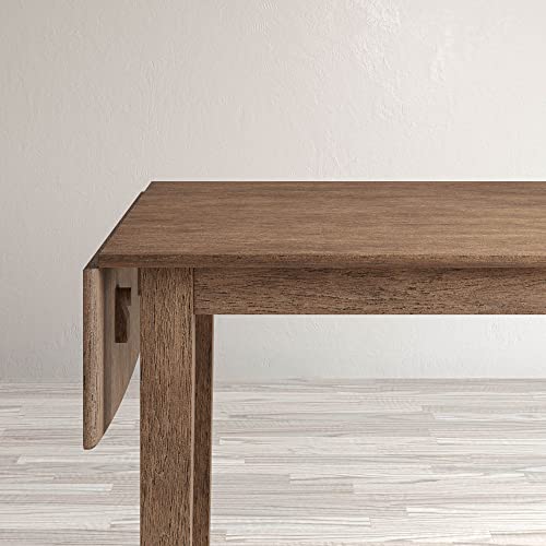 Jofran Eastern Tides Drop-Leaf Coastal Dining Table, Brushed Bisque