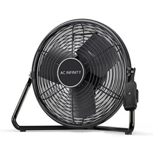 ac infinity cloudlift s14, industrial wall fan with wireless speed controller, 14" high velocity shop fan floor stand or wall mount, for gyms, garages, greenhouses, and warehouses