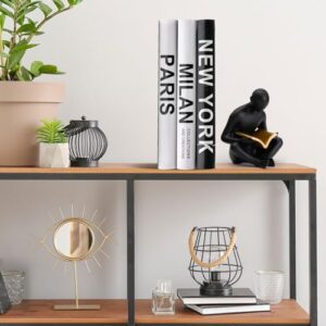 Decorative Books for Home Decor - 3 Piece Modern Hardcover Decorative Book Set, Fashion Design Book Stack, Display Books for Coffee Tables and Shelves