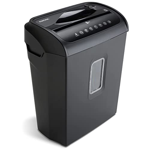 Aurora High-Security 6-Sheet Micro-Cut Paper Credit Card Shredder with 3.5-Gallon Wastebasket, 4-Minute Continuous Running Time, Security Level P-4