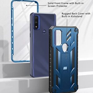 for Motorola Moto-G Pure Phone Case: Moto G-Power 2022 Case Heavy Duty Military Grade Hard Protection Shock Proof Grip | Durable Dual-Layer Armor Design Protective Case Moto G Play 2023(Blue)