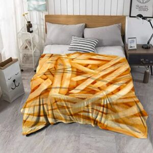 Food French Fries Blanket Throw Super Soft and Cozy Blankets for Home Decoration, Couch, Bed, Sofa 40"x30" Extra Small for Pets for All Seasons