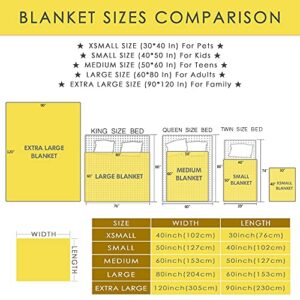 Food French Fries Blanket Throw Super Soft and Cozy Blankets for Home Decoration, Couch, Bed, Sofa 40"x30" Extra Small for Pets for All Seasons