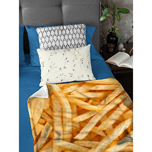 Food French Fries Blanket Throw Super Soft and Cozy Blankets for Home Decoration, Couch, Bed, Sofa 40"x30" Extra Small for Pets for All Seasons