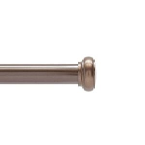 interior living az71836us end curtain rod, 28-48", chocolate brown