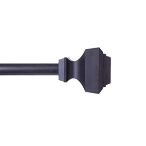 interior living az71741us end curtain rod, 28-48", black