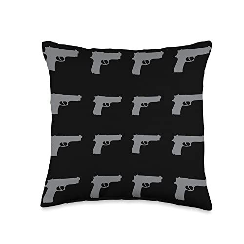 Guns Pillows Decor 2.0 Guns Throw Pillow, 16x16, Multicolor