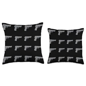 Guns Pillows Decor 2.0 Guns Throw Pillow, 16x16, Multicolor