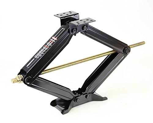 ROCKMAN RV Camper Trailer Stabilizer Leveling Scissor Jacks w/Socket & Level 24" 7500lbs Set 2