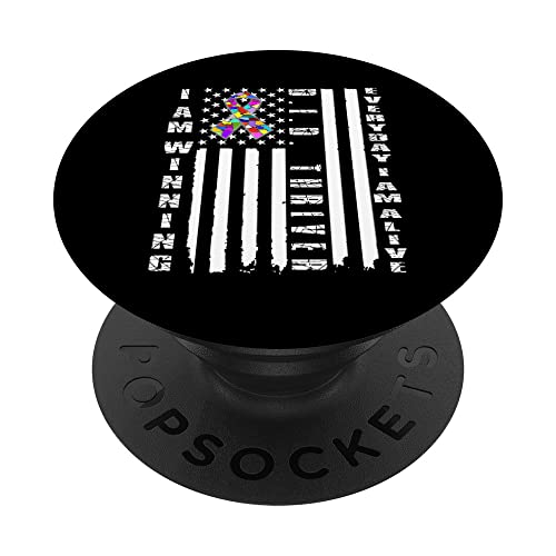 Dissociative Identity Disorder DID MPD Awareness US Flag PopSockets Swappable PopGrip