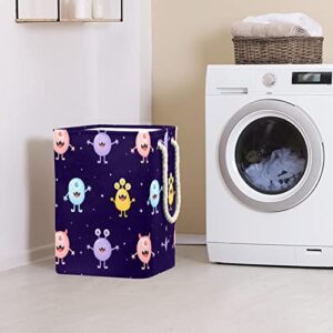 Inhomer Funny Monster Cartoon Large Laundry Hamper Waterproof Collapsible Clothes Hamper Basket for Clothing Toy Organizer, Home Decor for Bedroom Bathroom