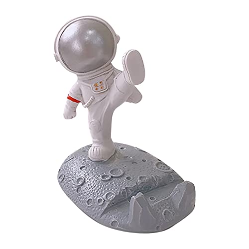 Cell Phone Stand, Phone Holder for Desk, Astronaut Model Base Stand Desktop Decoration Ornaments for Tablet (B)