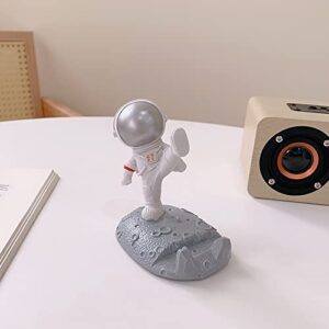 Cell Phone Stand, Phone Holder for Desk, Astronaut Model Base Stand Desktop Decoration Ornaments for Tablet (B)