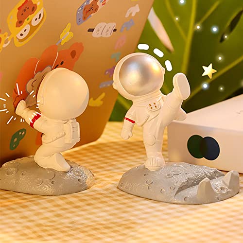 Cell Phone Stand, Phone Holder for Desk, Astronaut Model Base Stand Desktop Decoration Ornaments for Tablet (B)