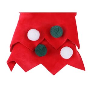 Christmas Pet Costume, Dog Cat Christmas Tree Costume Cat Christmas Hat Christmas Pet Costume Accessory for Christmas Decoration Pet Christmas Party Cosplay Supplies for Small Cats Dogs (Red)