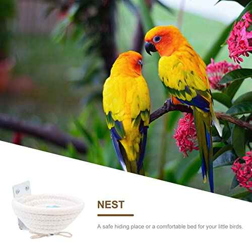 balacoo Handmade Woven Bird Nest Breeding Nest Hatch House Cage for Dove Pigeon Parrot Rabbits Hamster Gerbil Guinea Pig Chinchillas M