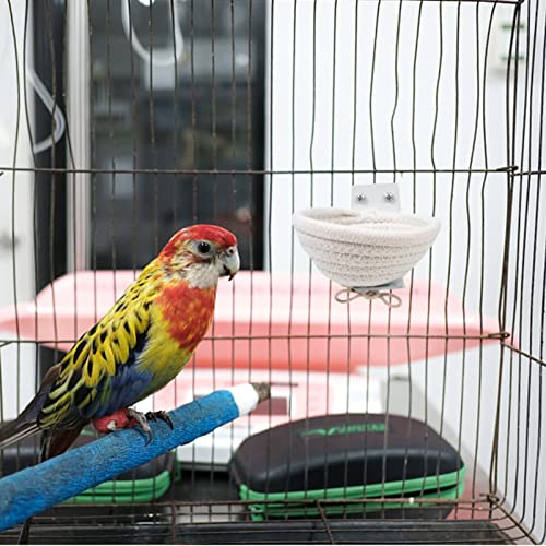 balacoo Handmade Woven Bird Nest Breeding Nest Hatch House Cage for Dove Pigeon Parrot Rabbits Hamster Gerbil Guinea Pig Chinchillas M