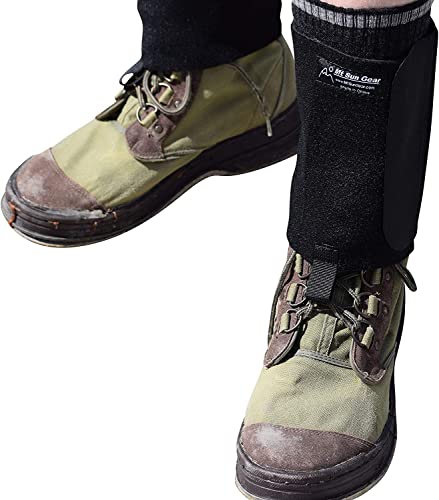 Mt. Sun Gear Fishing Boot Gravel Guard Keeps Dirt, Weeds, Rocks Out of Your Wading Boots. (2 Pairs)