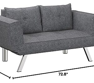 Serta Marin Convertible Sofa, Charcoal